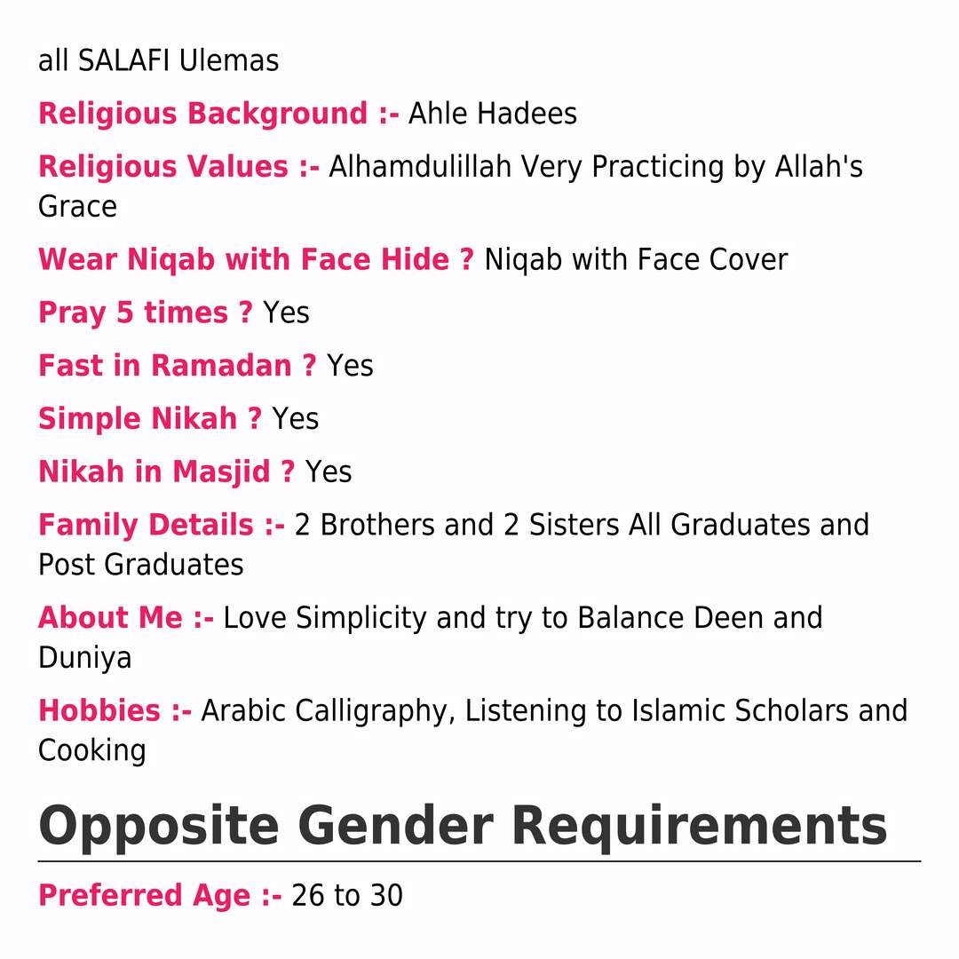 Sunnah salafimatrimony
